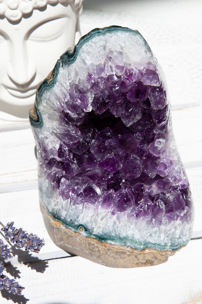 Amethyst Cluster Polished Edge #60 – Crystal Karma By Trina