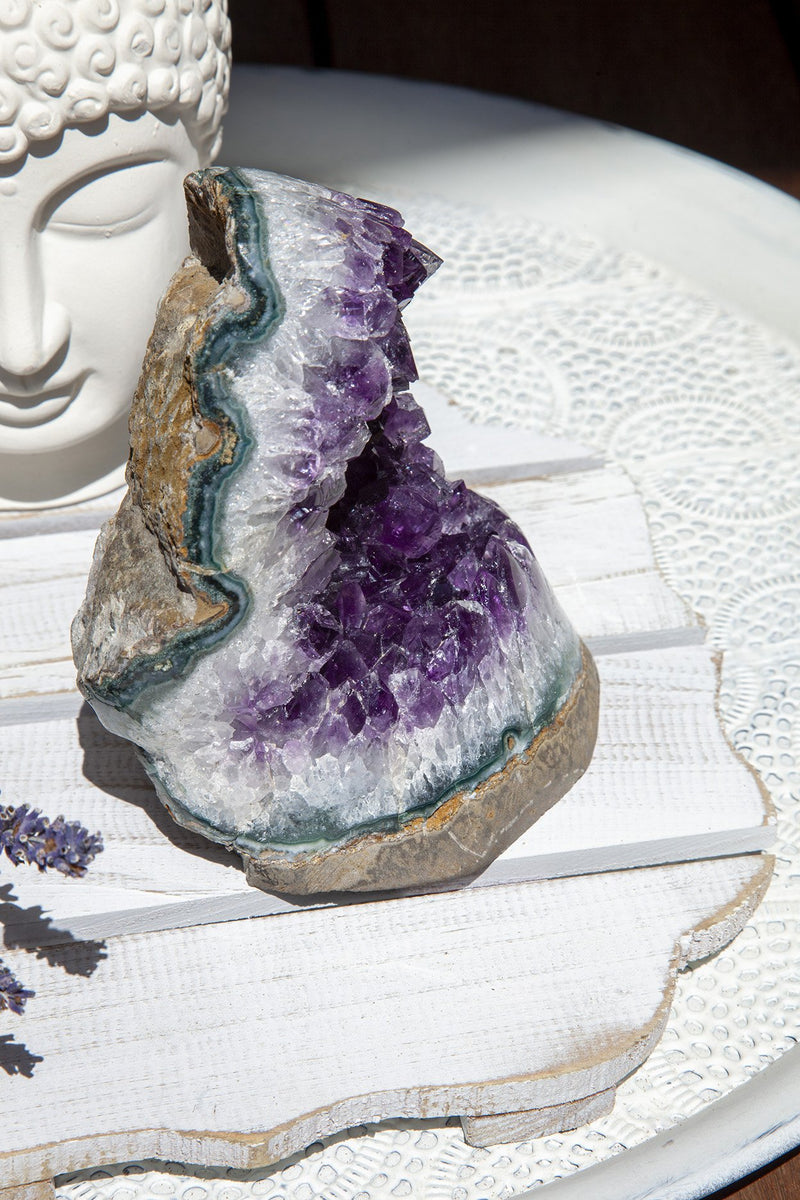 Amethyst Cluster Polished Edge #60 – Crystal Karma By Trina