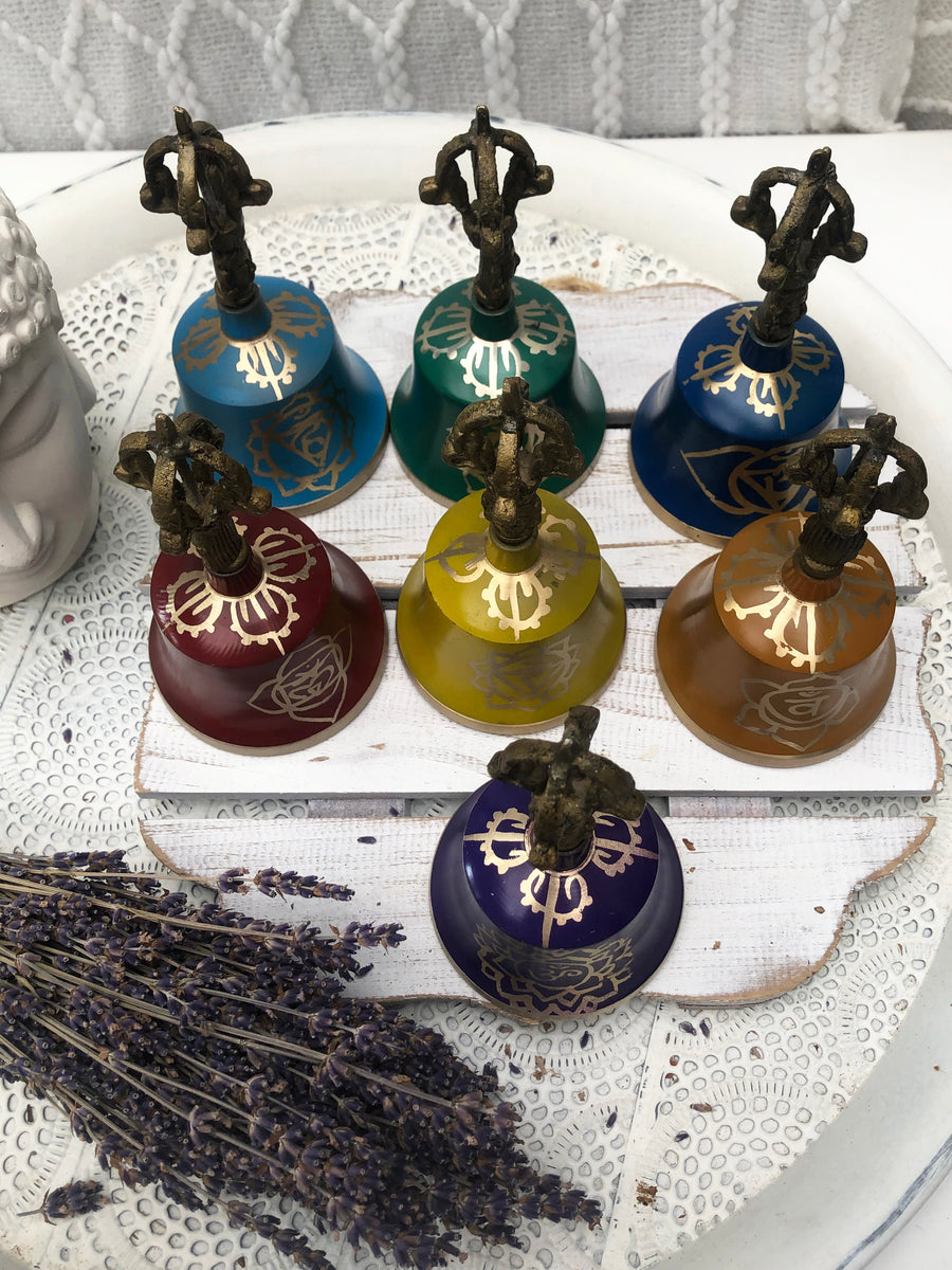 Chakra Bells - Set of 7 Brass Bells – Crystal Karma By Trina